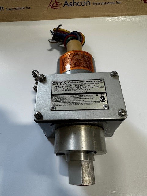 Custom Control Sensors Pressure Switch Model | PN: 4.152.559 – Ashcon ...