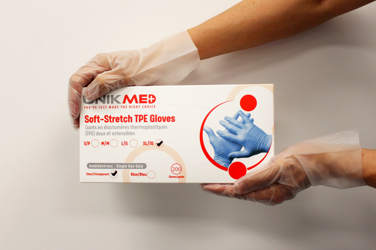 Disposable Food-grade TPE Gloves (200 Pieces-100 Pairs/Box) Made in Ca ...