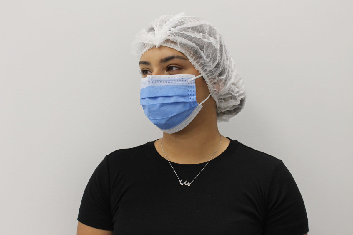 Pleated Bouffant Caps Box of 150 Made in Canada | UNIKMED – Ashcon ...