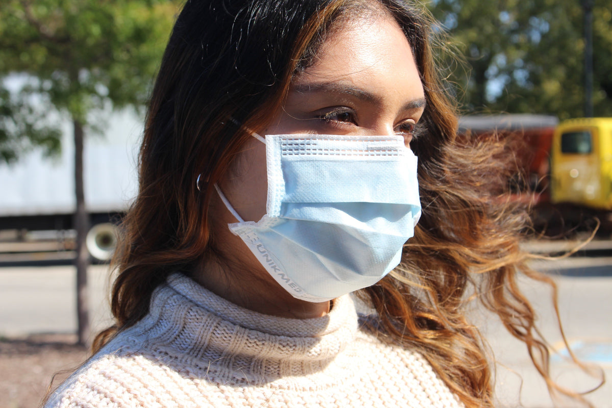 Non-Medical Masks - Blue (Box of 50) | Product No. FM00B | UNIKMED ...