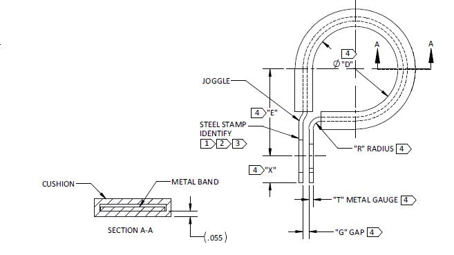 Clamp, Loop-Cushioned, "Full Box" Style | Part No. S772-SS-H11 | UMPCO ...